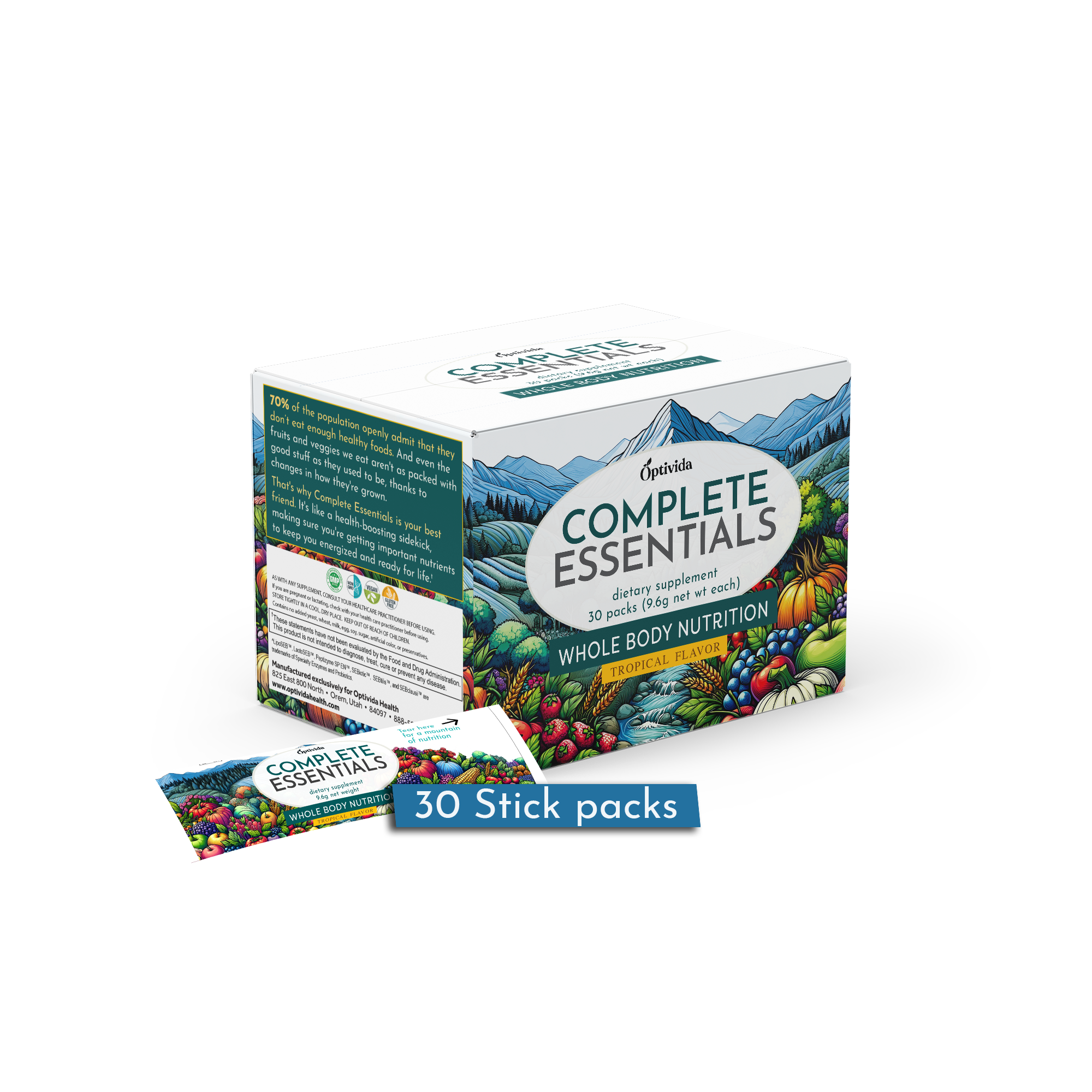 Fruit & Vegetable Complete Essentials - Dietary Supplement w/ Whole ...