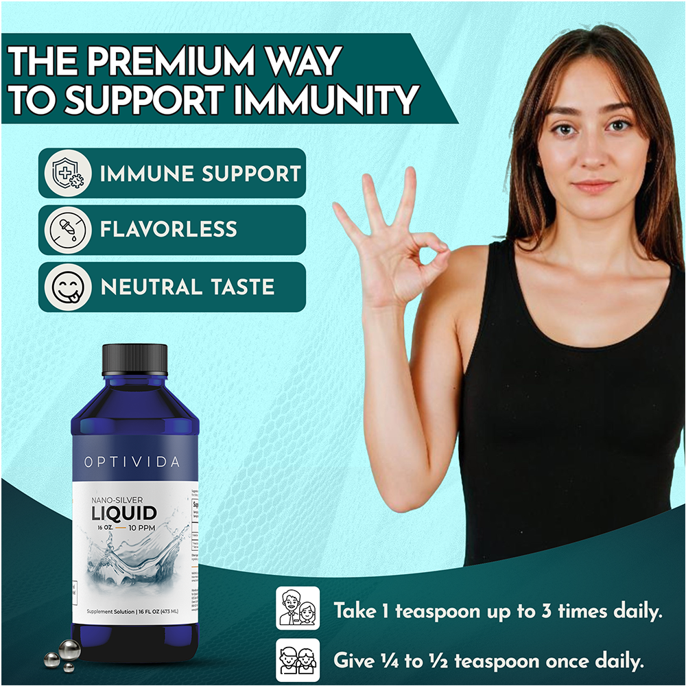 Silver Liquid - 16 oz. - 10ppm – Optivida Health