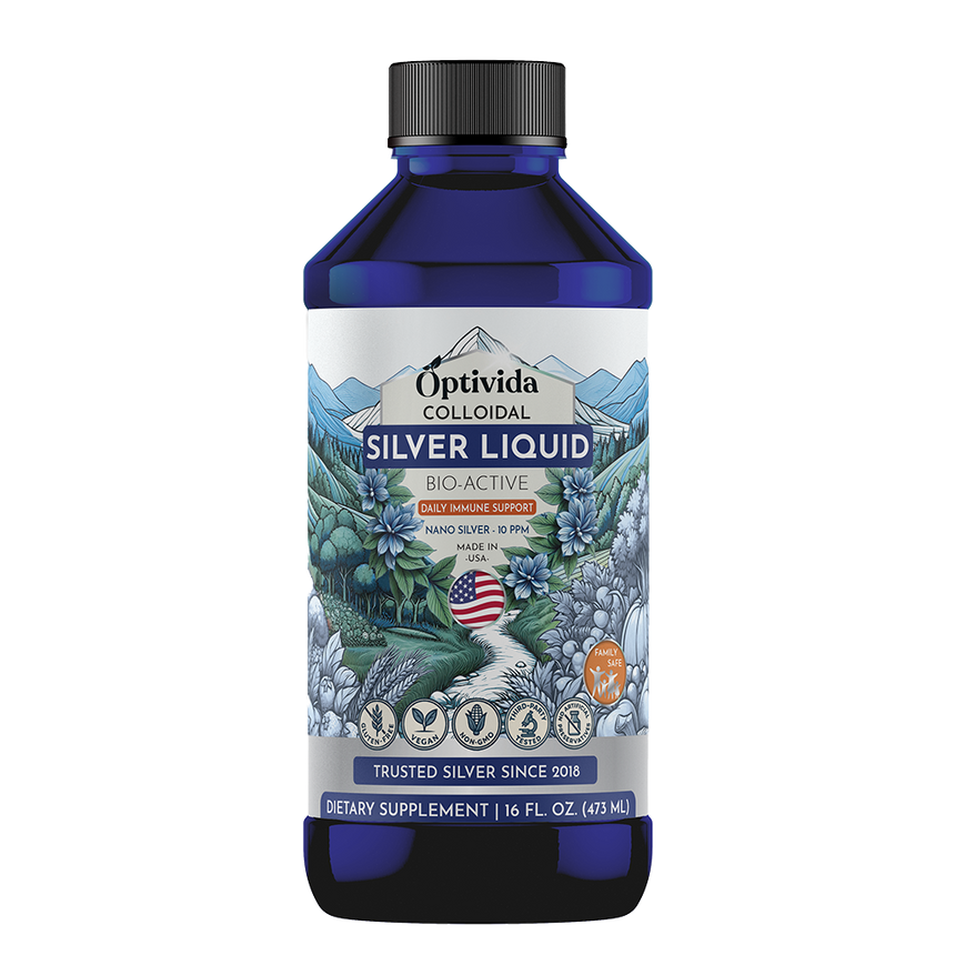 Silver Liquid 16 oz- 10ppm – Optivida Health