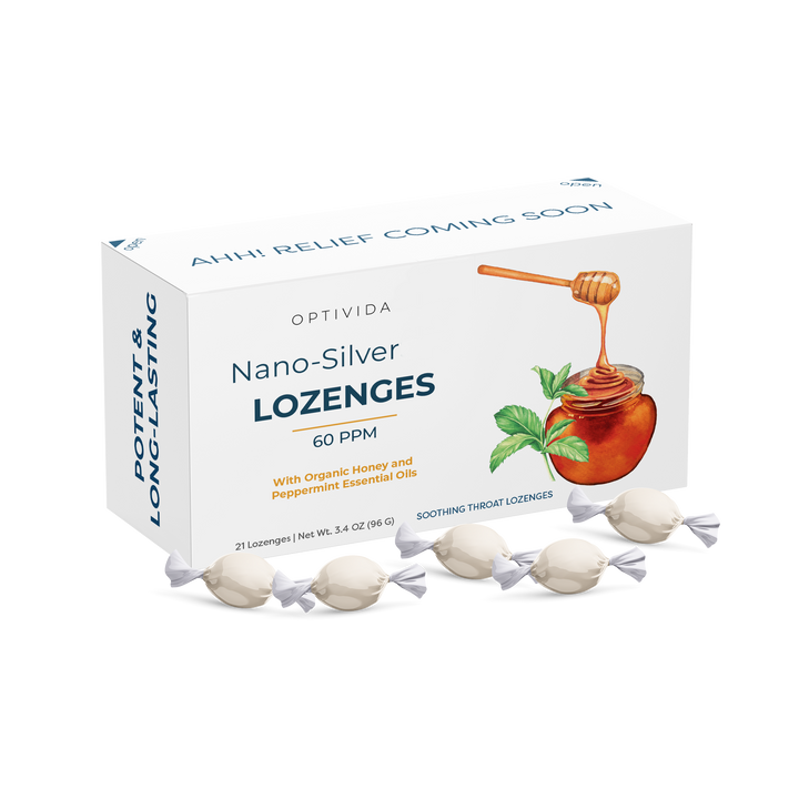 Nano-Silver Sol Lozenges 60PPM - Fast-Acting Cough Drops with Lemon Oil ...