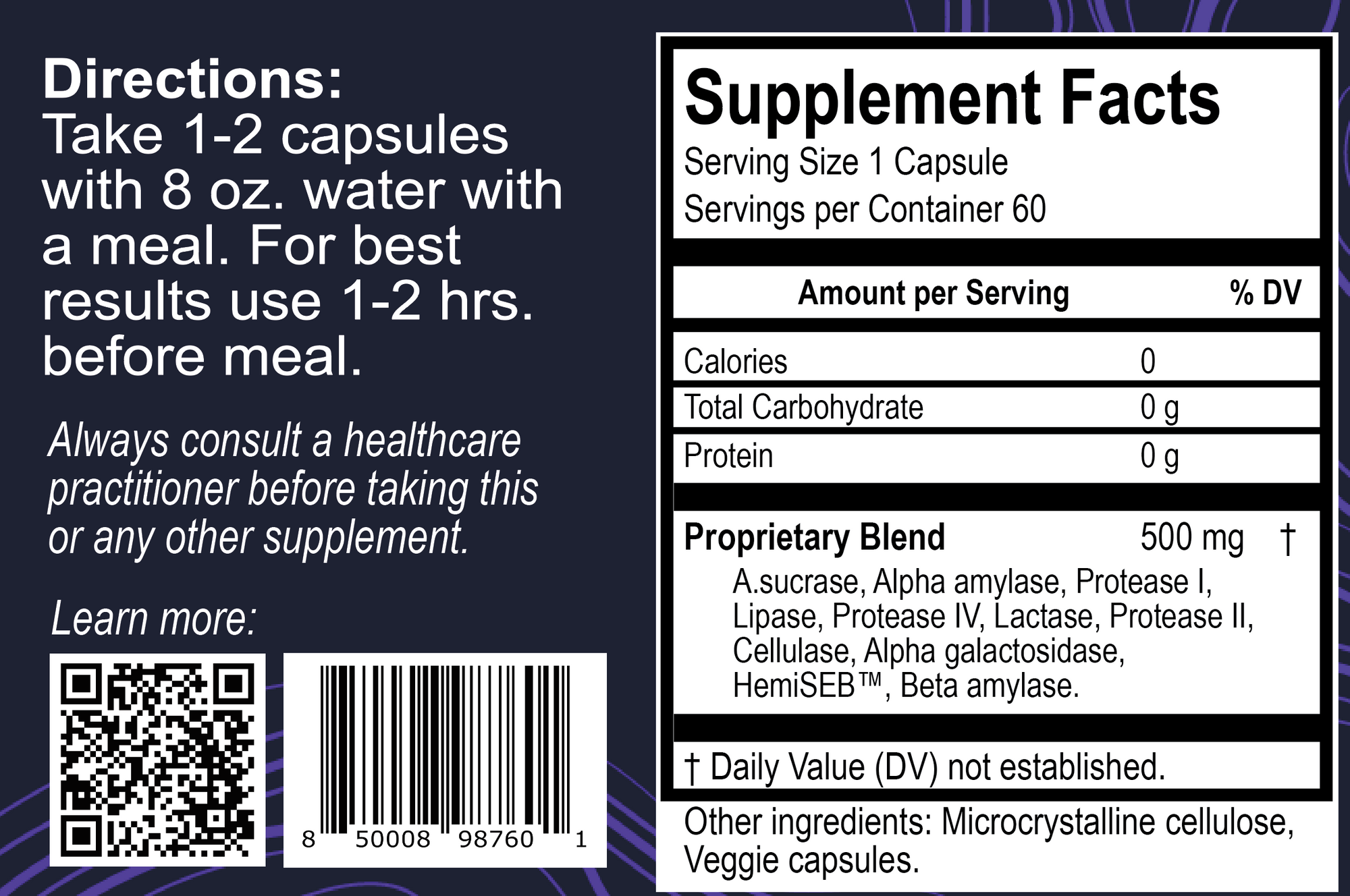 SugR-2-Fibr - 500mg caps - 60 capsules – Optivida Health